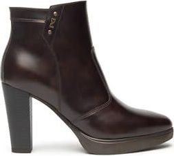 Nero Giardini I513811D Bottines Femme en Cuir - Marron Foncé 41 EU