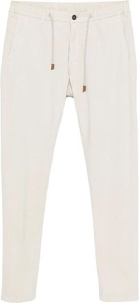 Eleventy Homme, Pantalons, Beige, Taille: W34 Pantalon Droit &agrave; Cordon de Serrage