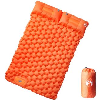 vidaXL Doppel-Isomatte mit Kissen Selbstaufblasend Orange Vidaxl 127066
