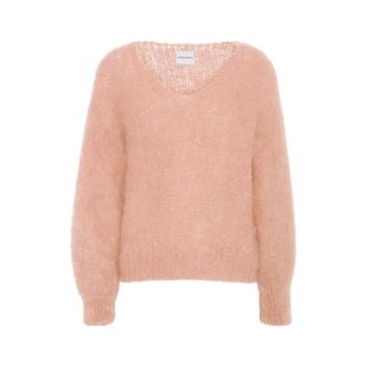 Americandreams Handgestrickter Milana Mohair-Strickpullover - - Knitwear - Damen - Orange - L