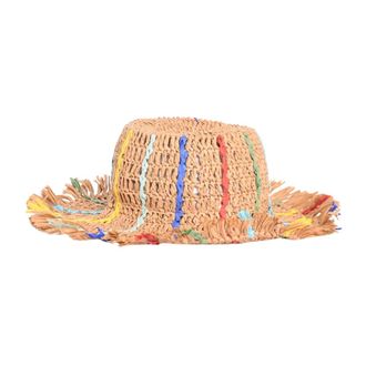 Patrizia Pepe Femme, Accessoires, Multicolore, Taille: ONE Size Chapeau &agrave; Bord Large en Raphia