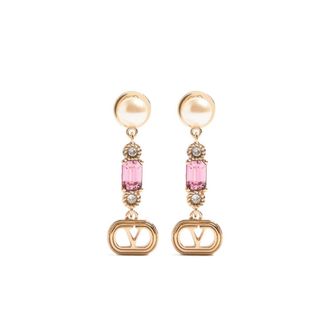 Valentino Garavani Ovalette Crystal-embellished Earrings