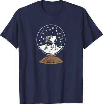 Peanuts Snoopy Woodstock Snowglobe T-Shirt