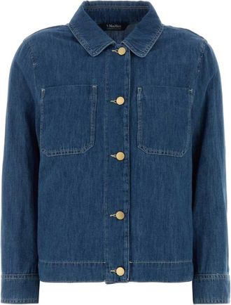 Max Mara Femme, Vestes, Bleu, Taille: 38 FR Veste Galante