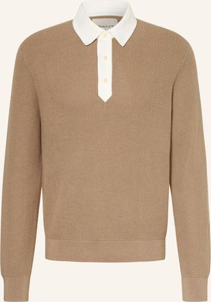 GANT Strick-Rugbyshirt beige