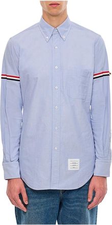 Thom Browne Homme, Chemises, Bleu, Taille: L RWB Cotton Shirt