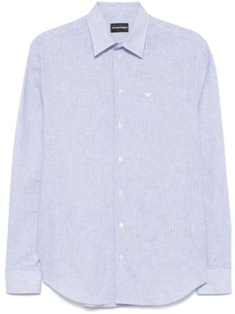 Emporio Armani chemise à rayures - Bleu