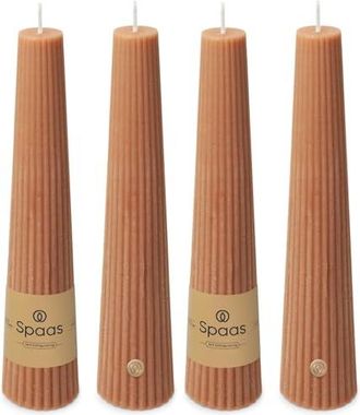 Spaas Gerippte Kerze 25h, beige (Packung mit 2)