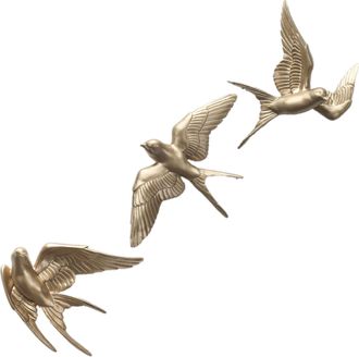 Generic Wandskulpturen aus Kunstharz, 3D-Schwalbe, hängende Wanddekoration, Vogelstatue, Wandkunst, Ornament, Skulpturen für Zuhause, Wohnzimmer, Schlafzimmer