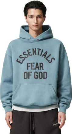 Fear of God Homme, Sweatshirts et sweats &agrave; capuche, Bleu, Taille: S Campus 90s Sweat &agrave; capuche