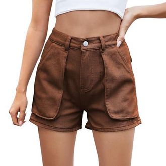 Generic Bermuda De Sudation Taille Haute Femme Sport Enceinte Court D Vetements Safari Paillettes Pince Ville Brillant Genou Bien Bouffant Marin Marque Tres Z