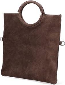 Gave Lux Sac à main pour femme en cuir véritable Made in Italy 29x30x1 cm GLX228105123FBG, marron foncé, Taille unique