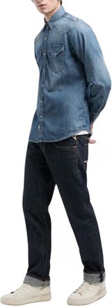 Replay Herren M4023C Hemd, 009 MEDIUM Blue, XXL