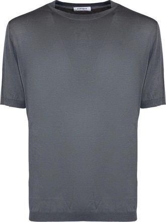 KANGRA Homme, Pulls, Gris, Taille: L T-shirt en tricot de soie et de coton