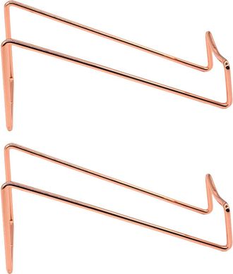 Angoily 2 St&uuml;ck Metall Weinflaschenhalter Rosegold Kompakter Tisch Weinregal mit Starkem Verschlei&szlig;schutz Praktischer Flaschenst&auml;nder f&uuml;r Bar K&uuml;che Wohnzimmer