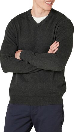 Amazon Essentials Herren-Pullover mit V-Ausschnitt (erh&auml;ltlich in Big & Tall), Charcoal Heather, 5X-Large Big Tall