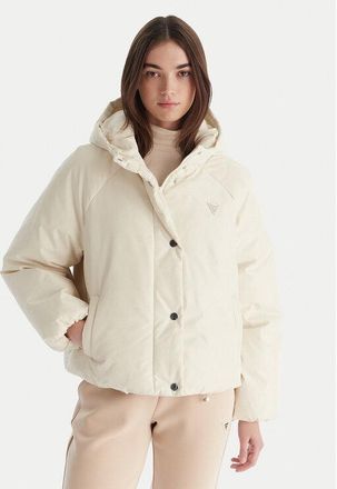 Guess Winterjacke V5BL07 WGLW2 Écru Relaxed Fit
