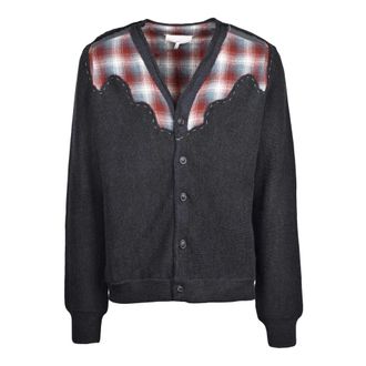 Maison Margiela Homme, Pulls, Gris, Taille: S Cardigan Taglio Vivo
