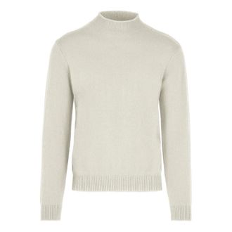 Bomboogie Homme, Pulls, Blanc, Taille: L Pull &agrave; col roul&eacute; en laine m&eacute;rinos