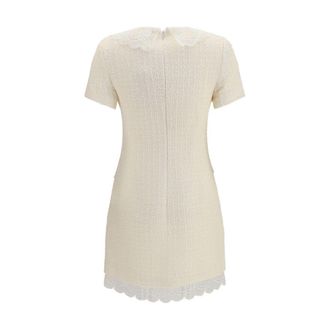 Self Portrait Womens Beige Polyester Casual Dress