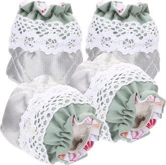 SOLUSTRE 4 St&uuml;ck Stuhlfu&szlig;schutz M&ouml;belbeinschoner Aus Stoff rutschfest Tischfu&szlig;abdeckung Bodenschoner F&uuml;r Stuhl Und Tischbeine Innen Wohnzimmer Schlafzimmer