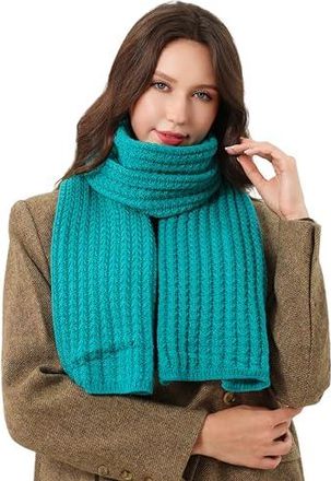 DonDon &eacute;charpe femme hiver foulard femme &eacute;charpe en laine ch&acirc;le femme - P&eacute;trole