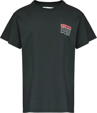 Maison Margiela t-shirt à logo imprimé - Noir