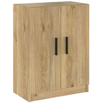 PEGANE Meuble bas de cuisine avec 2 portes coloris ch&ecirc;ne Mauvella - Longueur 60 x profondeur 34 x hauteur 80 cm