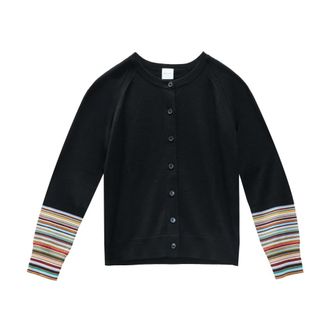 Paul Smith Cardigan Merinos Maniche Stripes - - Knitwear - Damen - Schwarzk - S