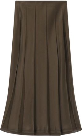 Vince Femme, Jupes, Vert, Taille: 44 FR Jupe midi coupe trap&egrave;ze