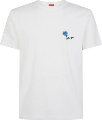 Kenzo Homme, Tops, Blanc, Taille: M Gots Tulip Slim T-Shirt