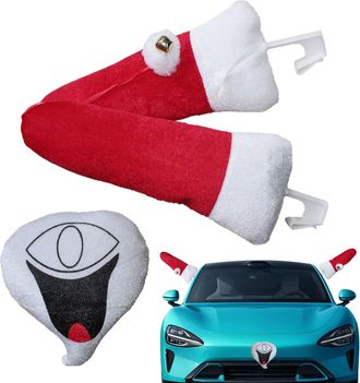 Generic Christmas Car Decor - Pl&uuml;sch-Weihnachtsdekoration f&uuml;r Auto / Au&szlig;enbereich | Lustiges Smile Face Decor Zubeh&ouml;r f&uuml;r Holiday Indoor Outdoor Door Kitchen 