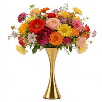 Generic Goldene Edelstahl-Kunstvase Mini zum Dekorieren von Zuhause, Wohnzimmer, B&uuml;ro