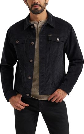 Wrangler Herren Mens Corduroy Trucker Jacket Jacke, Schwarz (Jet Black), XXL