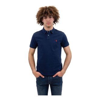 Ralph Lauren Polo mit kurzen &Auml;rmeln Custom Fit Newport Navy - M- NNV - - Tops - Herren - Blau - L