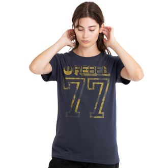 Star Wars Rebel 77 Ladies T Shirt, Deep Navy, XX-Large
