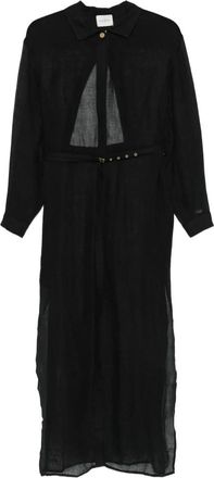 Le Kasha Femme, Robes, Noir, Taille: 38/40 FR Jabal Halterneck Belted Midi Dress
