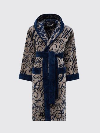 Philipp Plein Peignoir &agrave; capuche en &eacute;ponge de coton et logo jacquard