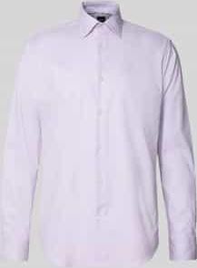 HUGO BOSS Regular Fit Businesshemd mit Strukturmuster