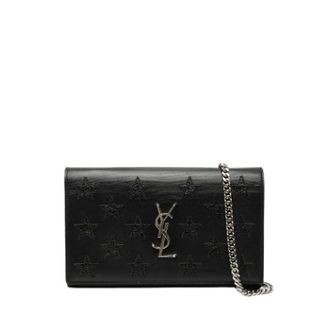 Saint Laurent Pre-owned Star Leather Chain Shoulder Wallet - - Pre-owned - Damen - Schwarzk - ONE SIZE