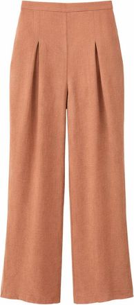Mixray Damen Hoch-taillierte Weite Crepe-Hosen