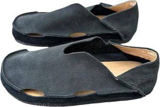 Generic Mocassins Penny Mocassins doux et respirants faits &agrave; la main en cuir v&eacute;ritable &agrave; enfiler pour homme, Noir, 42 2/3 EU