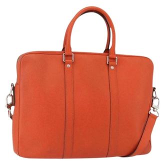 Louis Vuitton Sac &agrave; main en cuir Pre-owned - Femme - Pre-owned - Orange - Taille: ONE Size