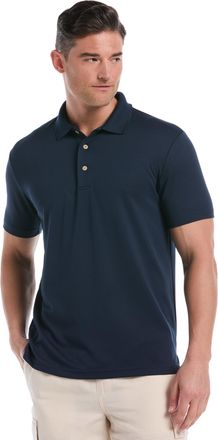 Cubavera Herren Essential Textured Performance Polo Polohemd, Dress Blues, Klein