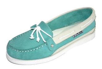 Seafarer Yachtsman Chaussures bateau en cuir nubuck Tailles 37 &agrave; 42, Vert, 37 EU