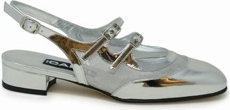 Carel Hohe Schuhe - Pechenight Silver Leather Ballet Pumps - Gr. 37,5 (EU) - in Silber - für Damen