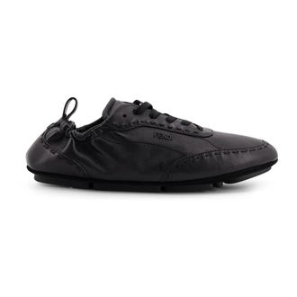 Fendi Handgefertigte Schn&uuml;rsneaker mit Makrostich - - Shoes - Herren - Schwarzk - 41 EU