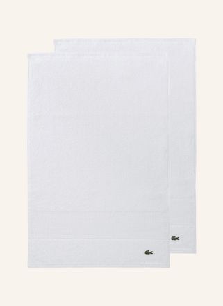 Lacoste G&auml;stetuch 2er Set Llecroco weiss