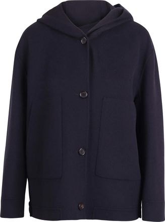 Max Mara Langer Mantel - Blau