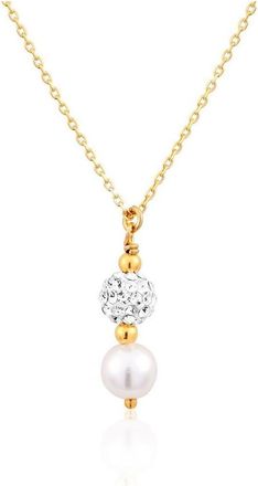 Cleor Collier en argent 925/1000 et cristal